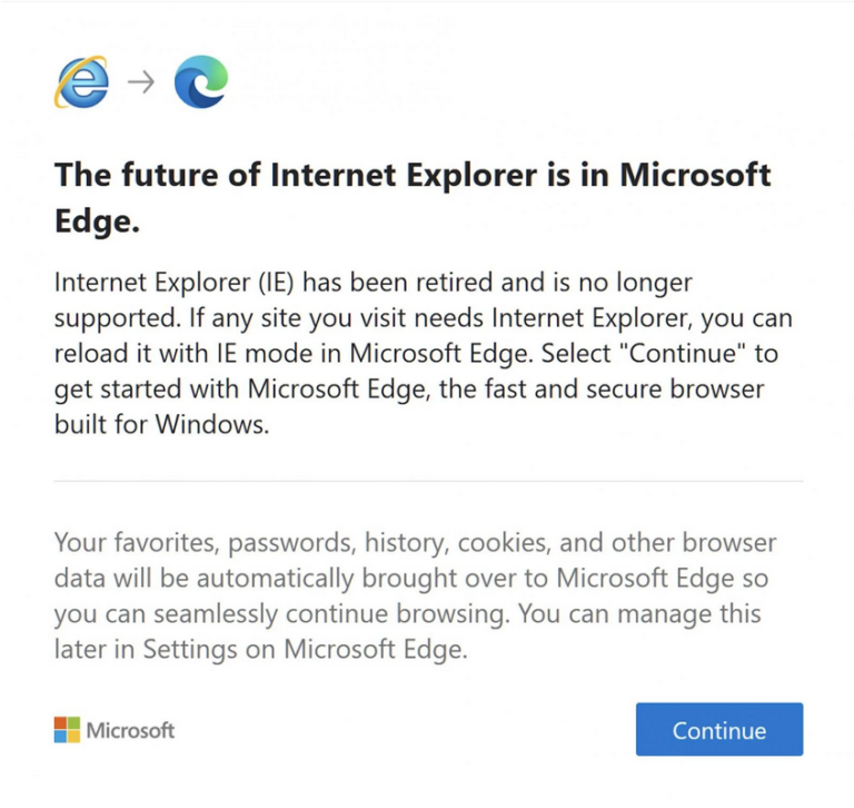 Microsoft shares more info on the end of Internet Explorer - EasySAM
