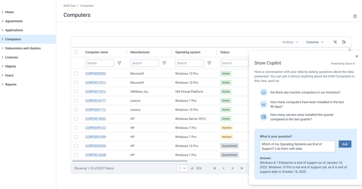 Snow Software releases AI assistant aimed at solving ITAM and FinOps ...